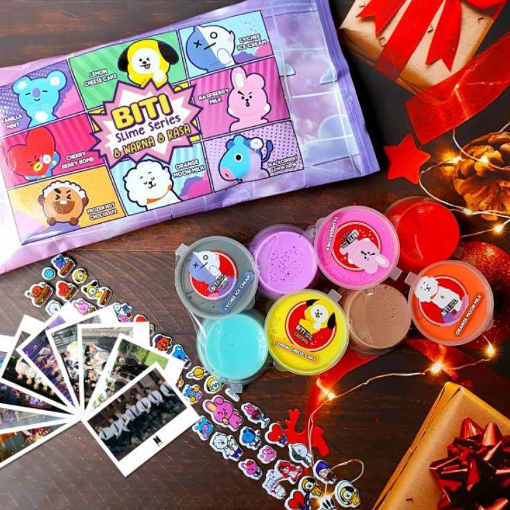 Shopee mall slime bt21 / slime bts mini package 8 colors 8 flavors, ori ...