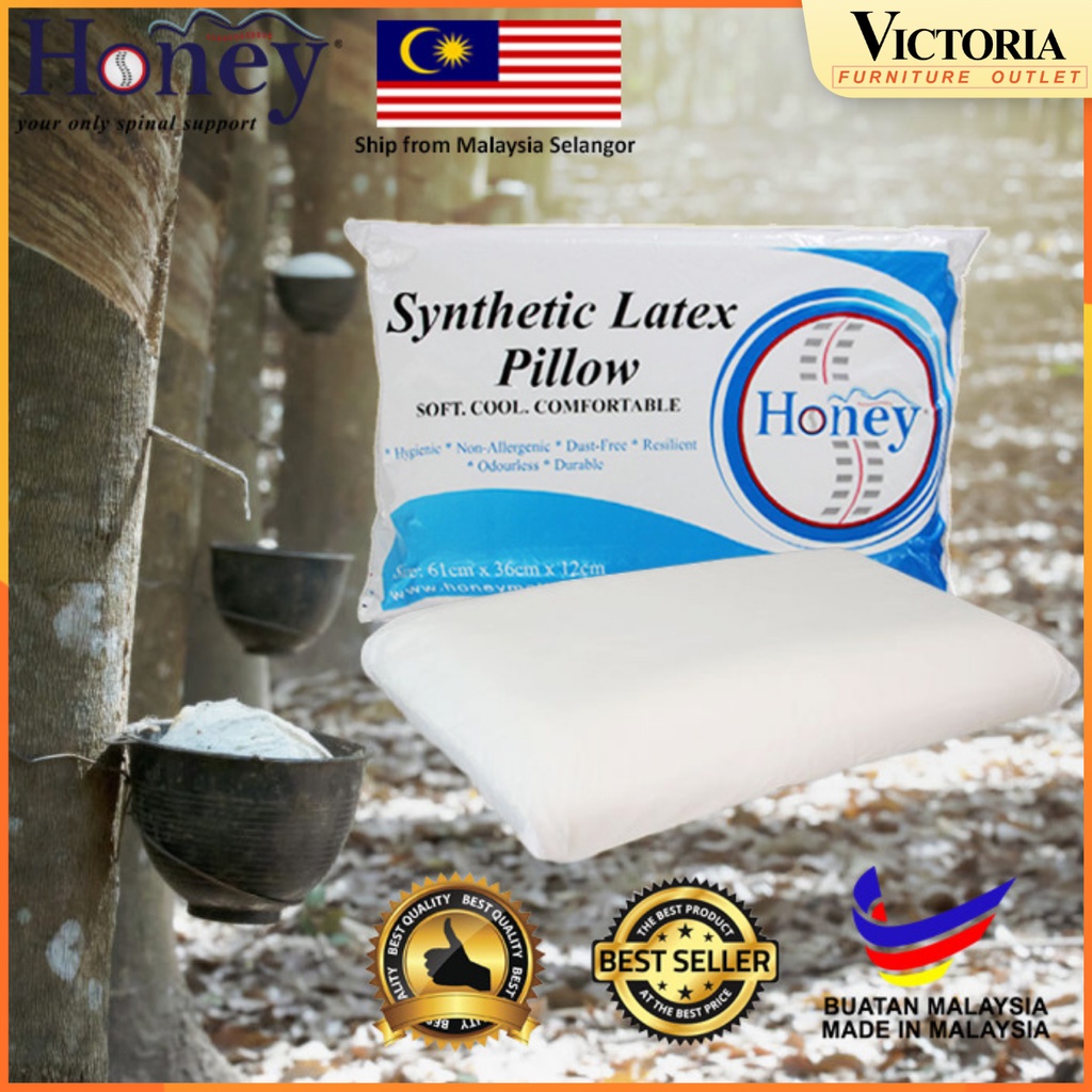 VICTORIA FURNITURE (READY STOCK)Honey Synthetic Latex Neck Support Firm ...