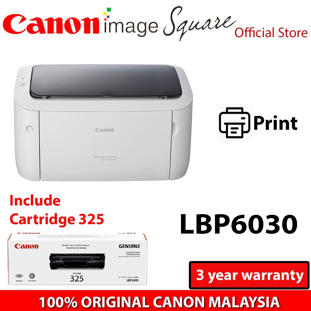 (READY STOCK) CANON LBP-6030 MONO LASER PRINTER LBP6030 LBP 6030 WITH ORIGINAL STARTER TONER ...