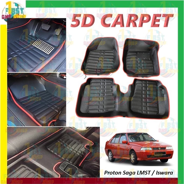Proton Saga LMST / Iswara 5D Carpet Car Mat Floor Mat OEM Carpet Car ...