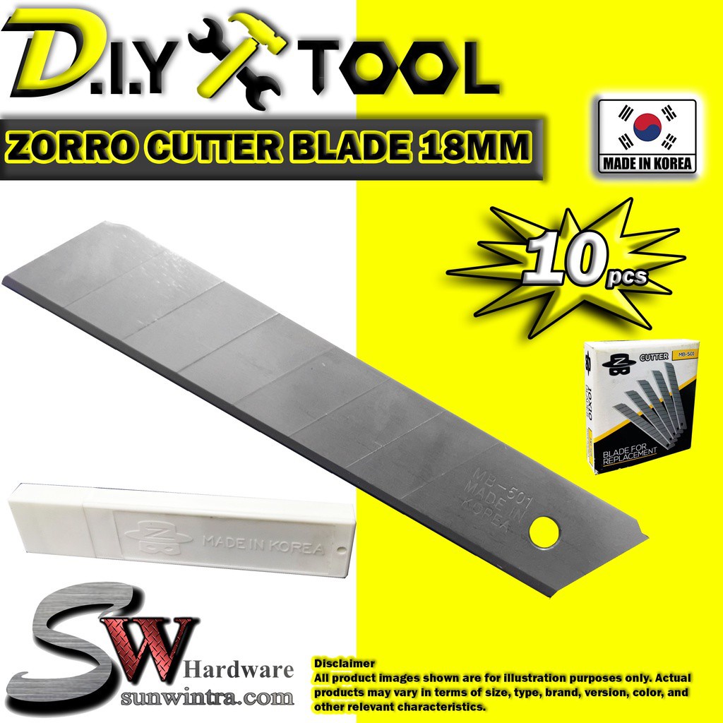 ZORRO Cutter Blade 18mm Refill For Big Cutter / Knife | Shopee Malaysia