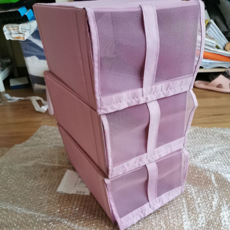 IJEA SKUBB pink shoe box (3 pcs) | Shopee Malaysia