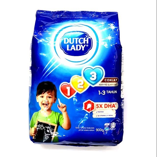 Dutch lady 123 chocolate 900gm tepung susu 奶粉 | Shopee Malaysia