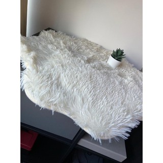 (READY STOCK) Kaison Flower Shape Fur Rug Carpet 60x60 (White) | Shopee ...