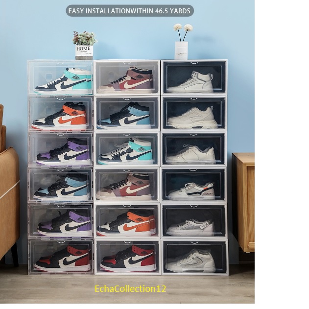 [New Arrival] Side Open Transparent Shoe Box | Side Door Shoe Box| High ...