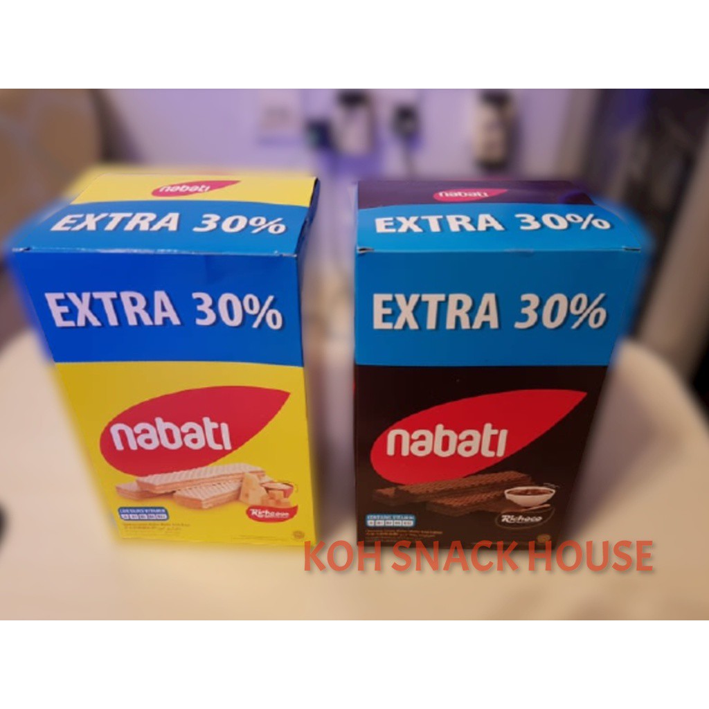 Nabati Cream Wafer Extra 30% (Richeese Cheese / Richoco Chocolate) 20.8g x 20pcs | Shopee Malaysia