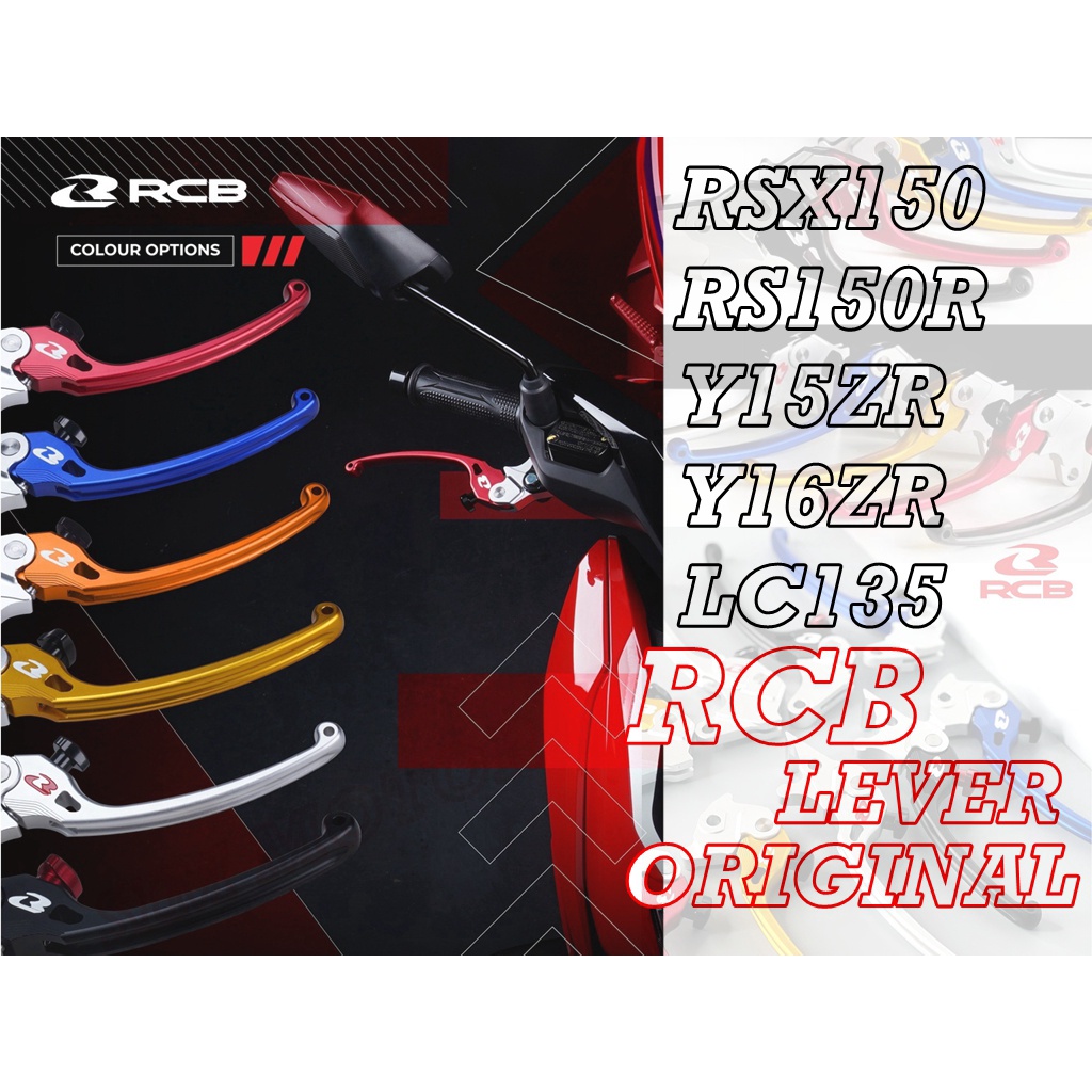 ORIGINAL RCB ALLOY LEVER SET (S3) ADV150 Y15ZR RS150 LC135 5S RSX150 WINNER X Y16ZR Adjustable ...