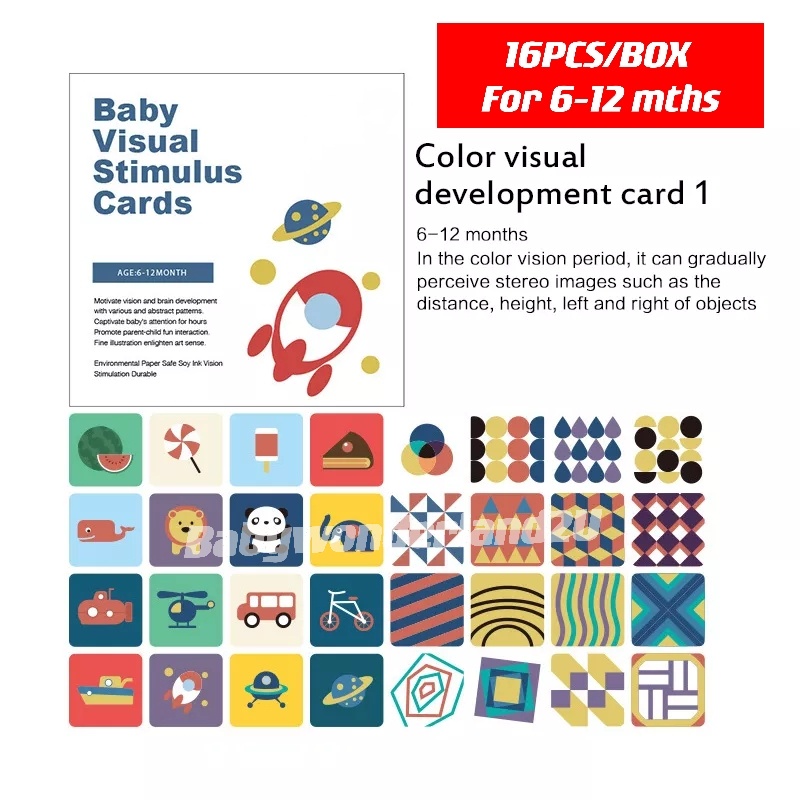 Baby Visual Stimulus Cards 0-36 Months Baby Vision Early Education Card ...