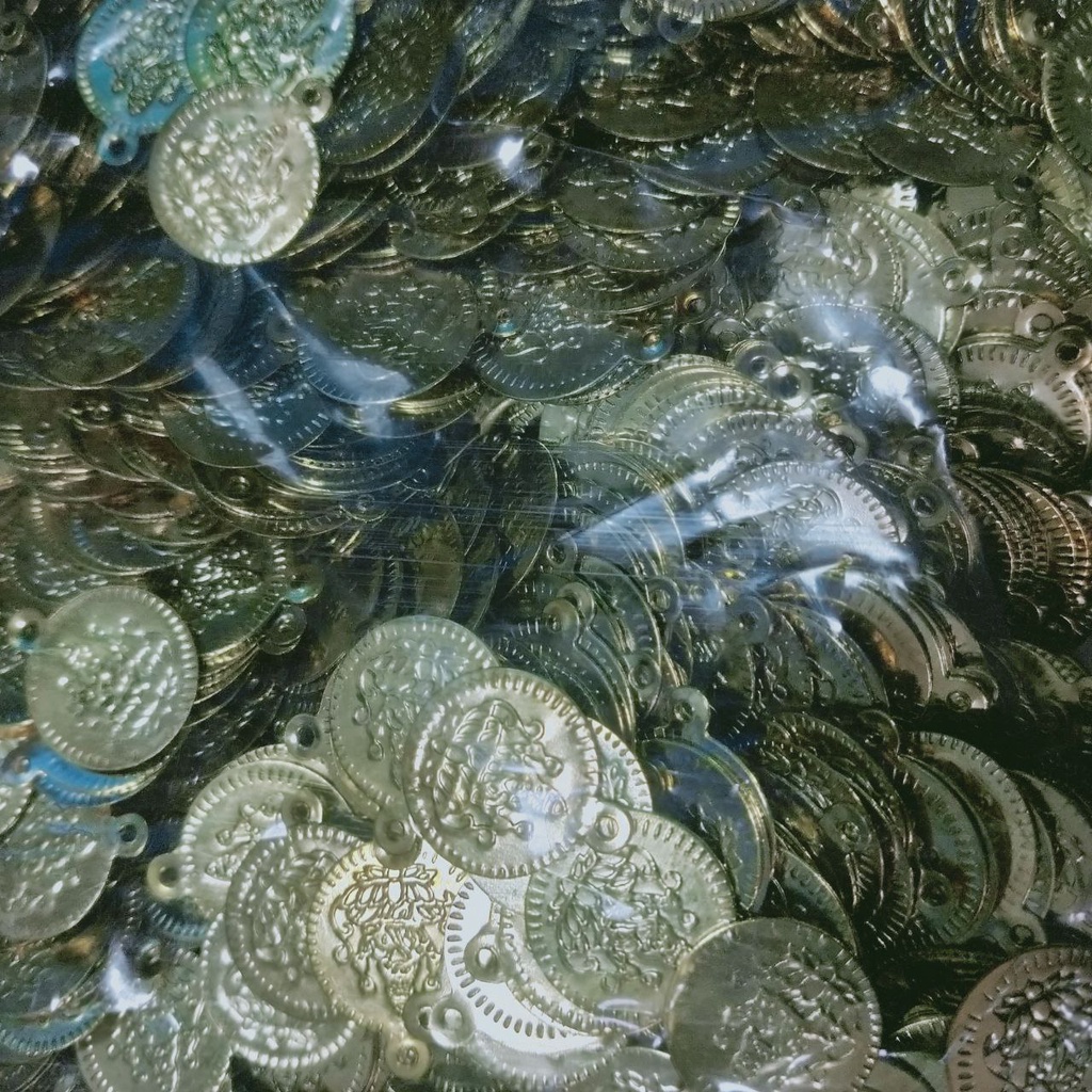 Mahalakshmi Coin Kaasu Kasu Lakshmi Coin Aari Work Coin Gold Silver ...