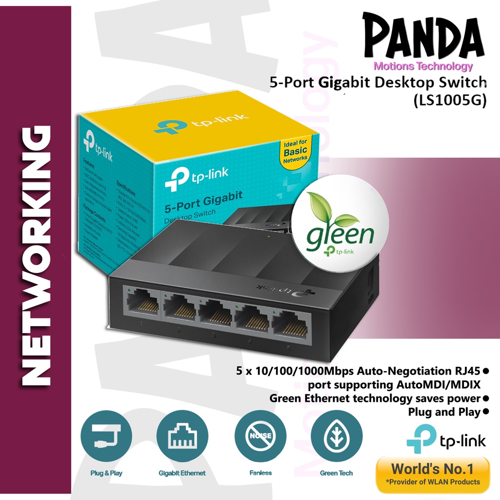 TP-Link 5-Port Gigabit Desktop Switch (LS1005G) | Shopee Malaysia