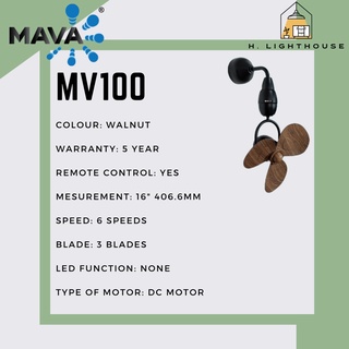 MAVA MV100 Corner DC Motor Remote Swing Oscillation ceiling wall fan ...
