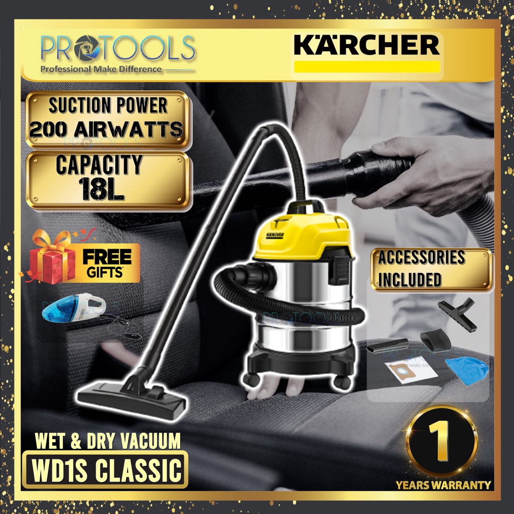 KARCHER WD1 CLASSIC / WD1S CLASSIC (2021 LATEST MODEL) WET & DRY VACUUM ...