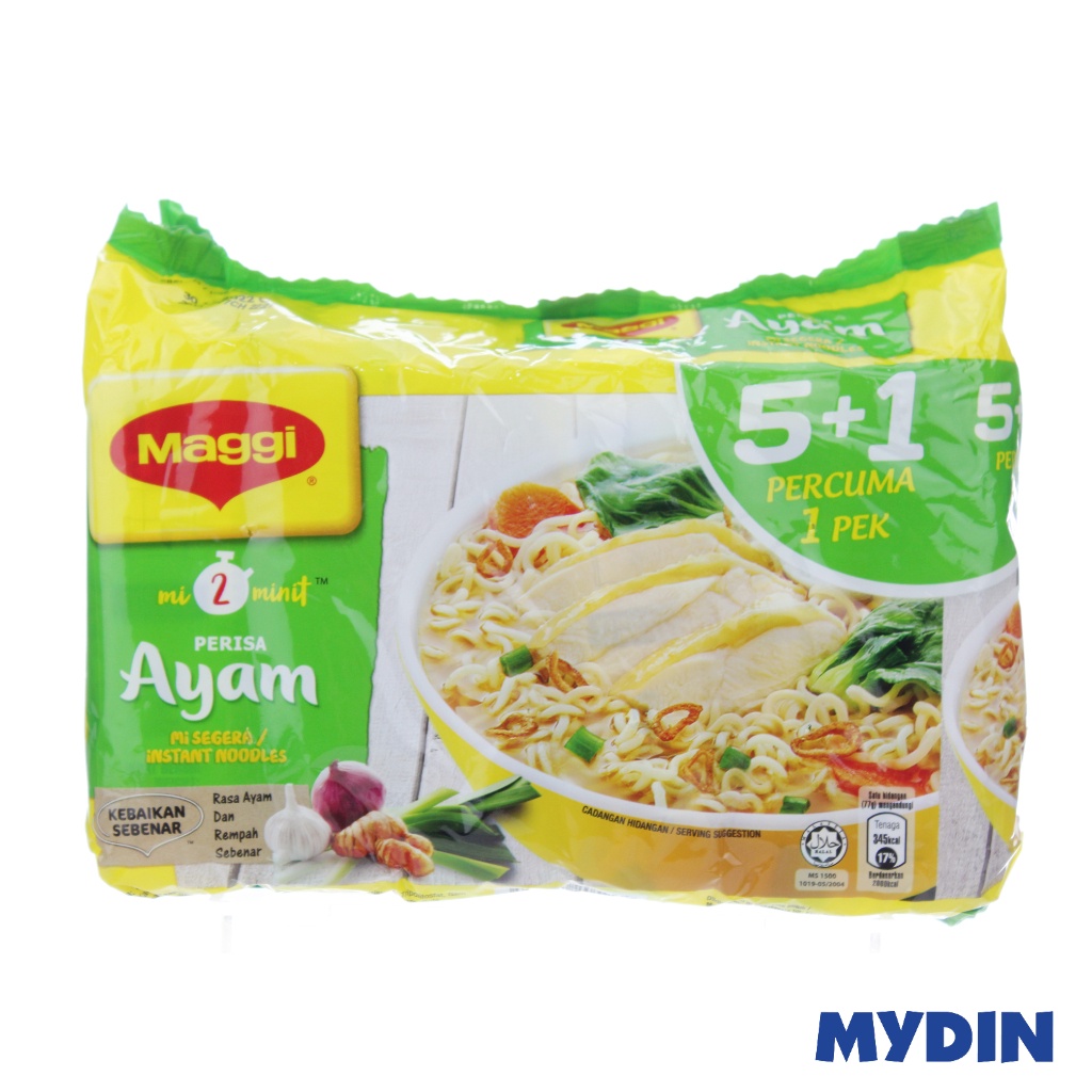 Maggi Instant Noodles Chicken (5+1 x 77g) | Shopee Malaysia