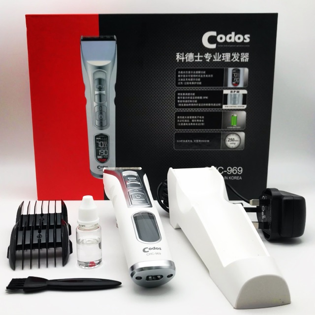 Codos CHC-969 Professional Rechargeable LCD Cordless Hair Clipper ...