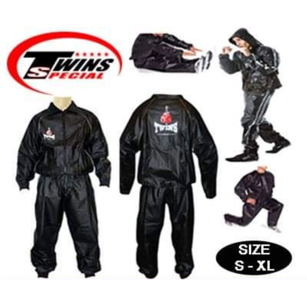 TWINS SPECIAL VINYL SWEATSUIT VSS-1 MUAY THAI BOXING WEIGHT LOSS SWEAT ...