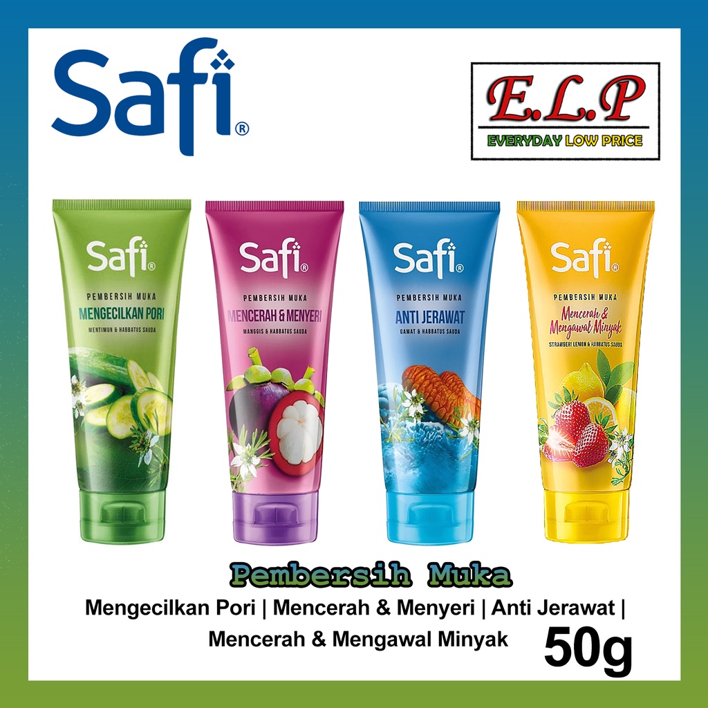 Safi Pembersih Muka 50g (Mentimun / Manggis / Gamat/ Strawberi Lemon ...