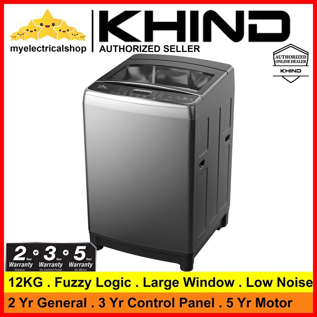 Khind WM120A 12KG Fully Auto Washing Machine Top Load Mesin Basuh ...