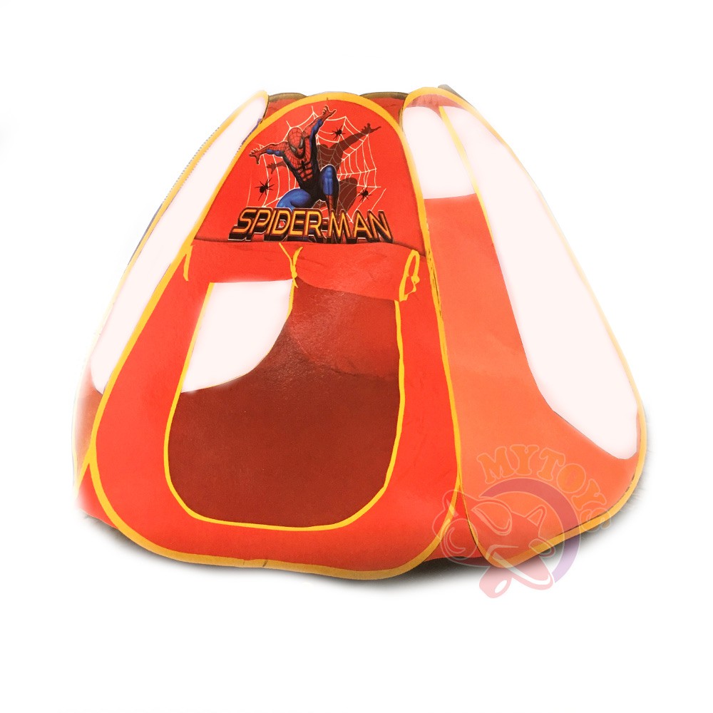 Spiderman Cartoon Pop Up House Kids Play Tent 140cm x 140cm x 95cm ...