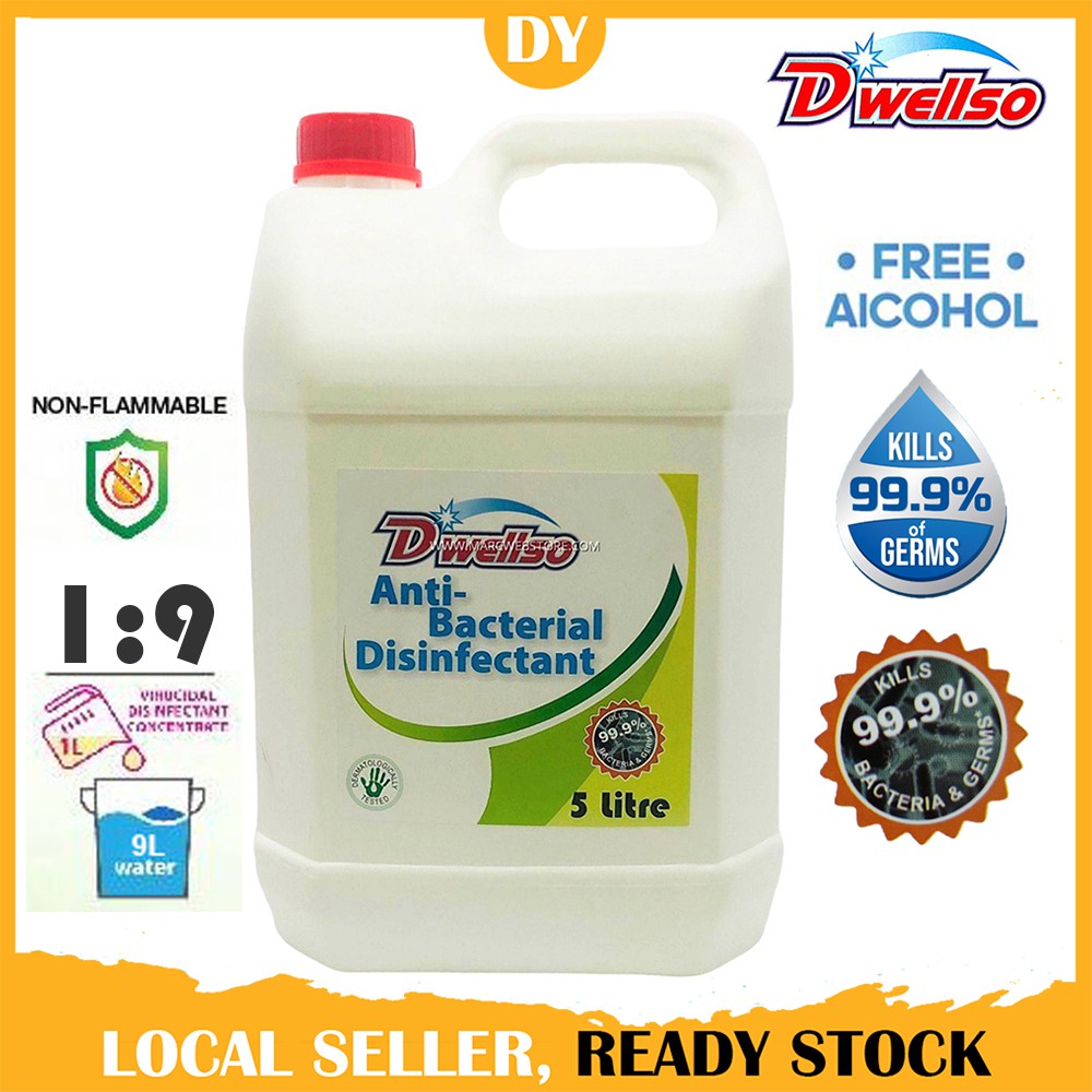 Dwellso Anti-Bacterial Disinfectant 5L (5 Liters) | Shopee Malaysia