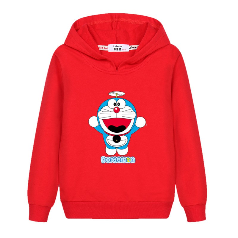 2022 Doraemon Anime Sweatshirt Kid Cartoon Pullover Boy Girl Cotton ...