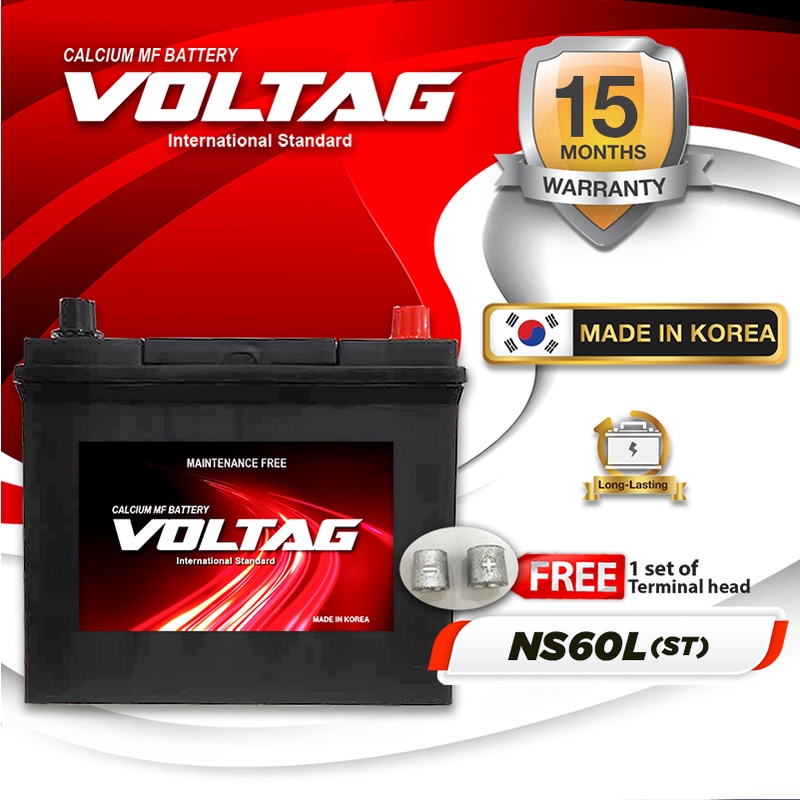 [Korea Stock] Voltag MF NS60L NS60LS 50B24LS 50B24L Bateri Kereta Car Battery for Proton Waja ...