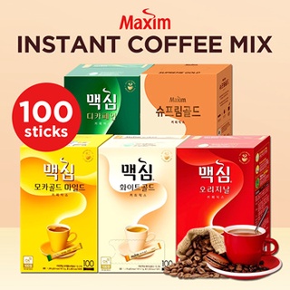 Maxim Instant Coffee Mix 100T (Mocha gold mild, White Gold, Original ...