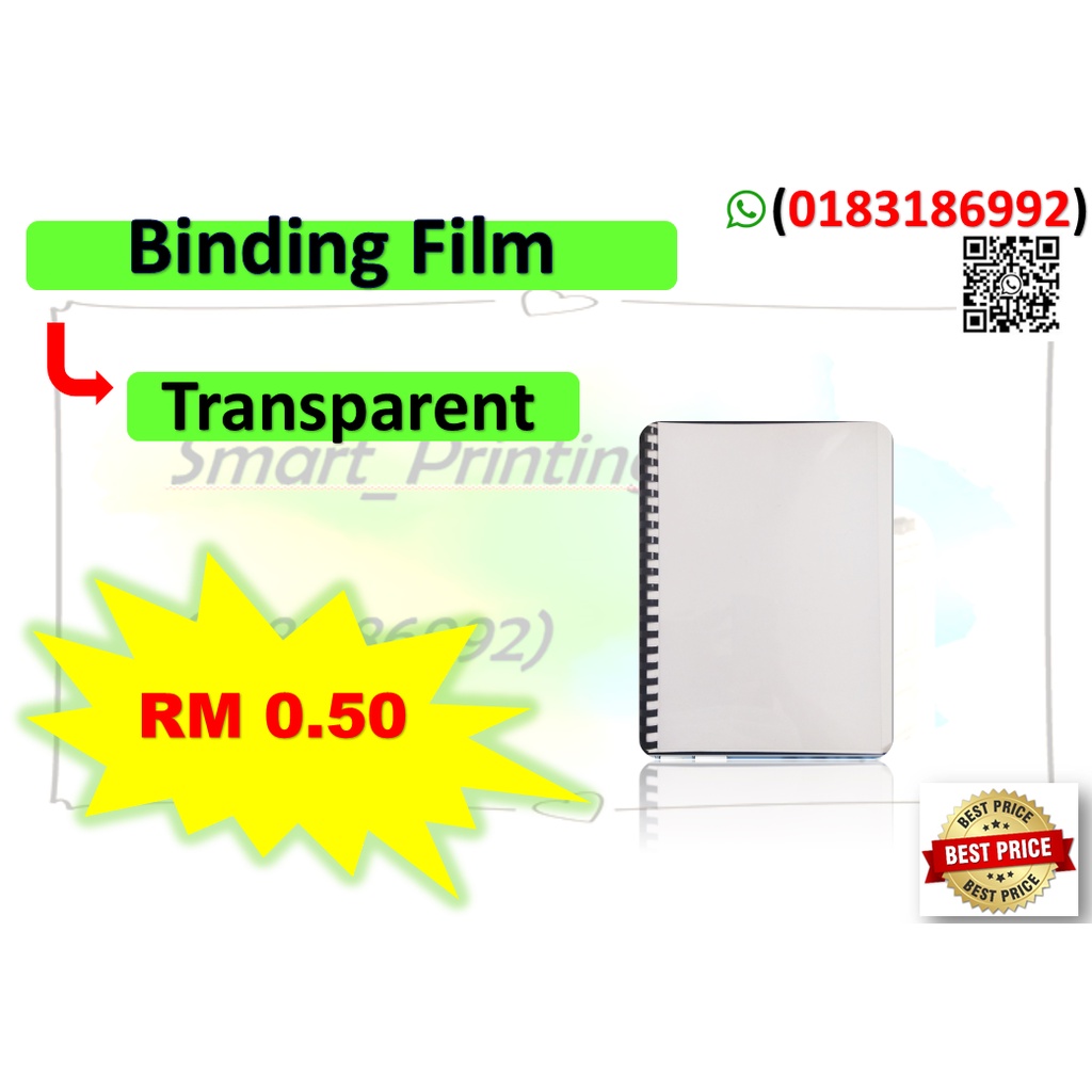 Binding Film ( Transparent type ) | Shopee Malaysia