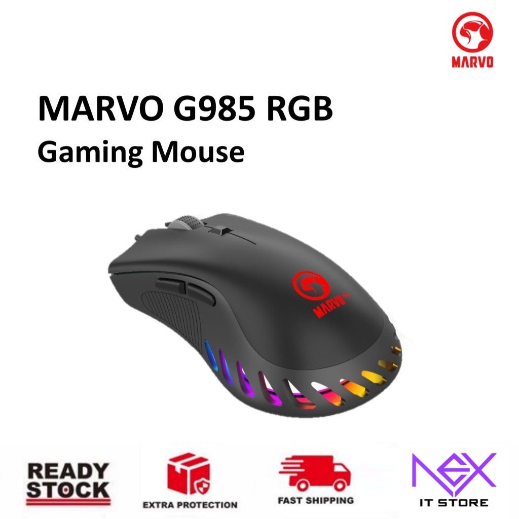 MARVO G985 RGB GAMING MOUSE UP TO 10,000 DPI | Shopee Malaysia