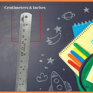 Pembaris Besi Panjang Stainless Steel Ruler Pembaris Sekolah Stationery ...