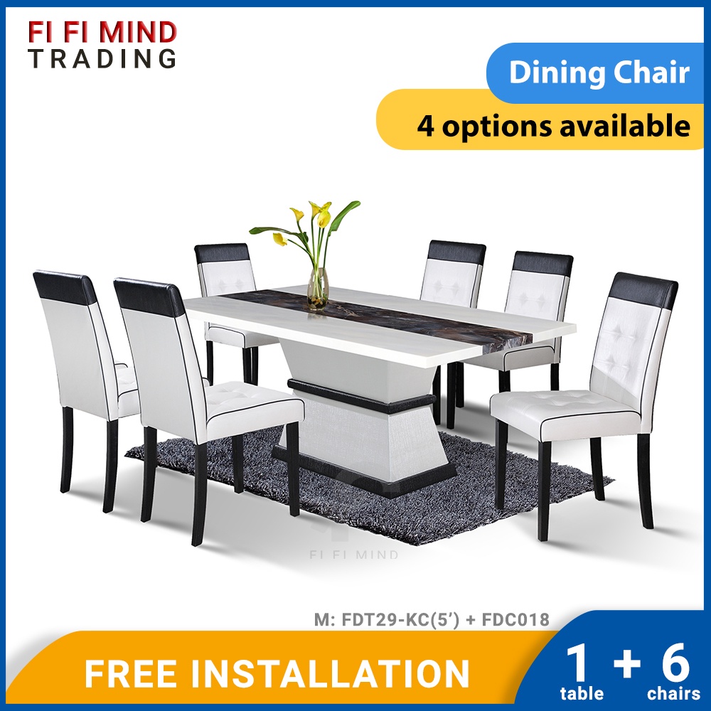 Jonkoh Marble Dining Set/ Marble Table/ Meja Makan/ Meja Makan Marble ...