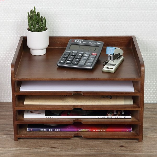 File Organizer Paper Sorter with 5 Shelves Top Storage Compartments ...