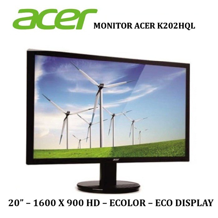 ACER K202HQL 19.5" LED LCD MONITOR WITH VGA CONNECTION OR HDMI ...