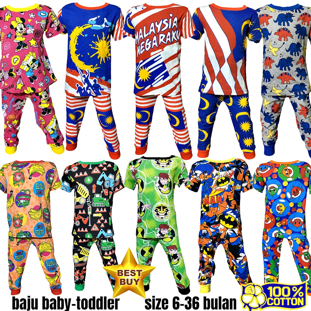 Baju Tidur Baby, Baju Malaysia, Pajamas Baby, Baju Budak Merdeka, Girls ...