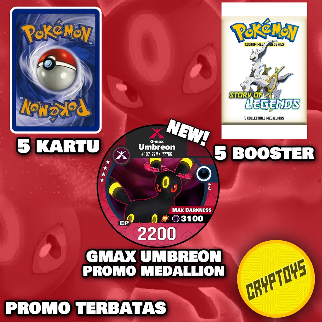 Gmax Umbreon series 2 Medallion custom TCG Indonesian series story of ...
