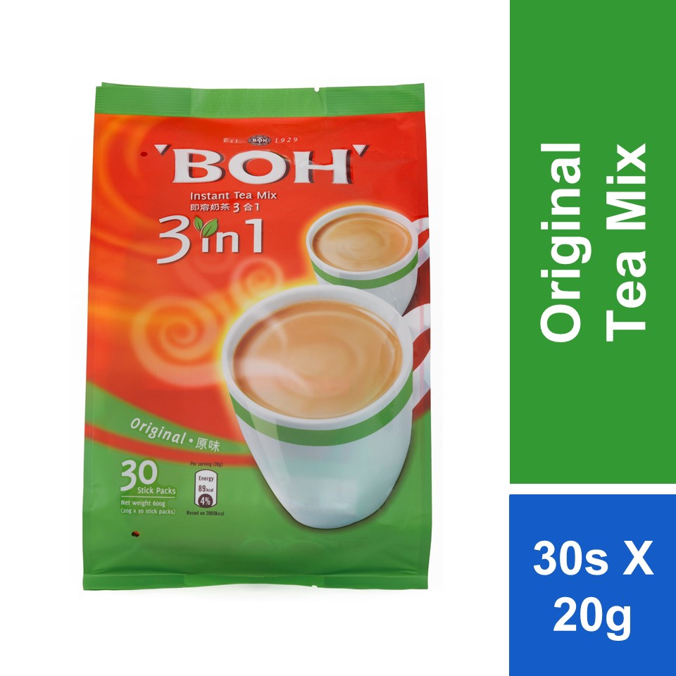 Boh 3In1 Instant Tea Mix Pack 20g x 30s | Shopee Malaysia