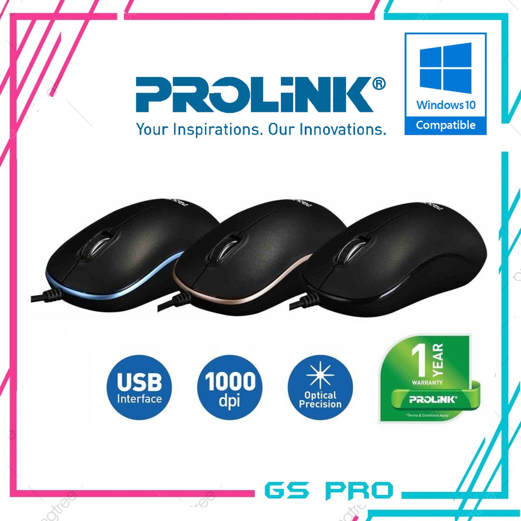 [GSPRO] Prolink PMC1006 1000dpi 3-Button Optical Usb Mouse | Shopee ...
