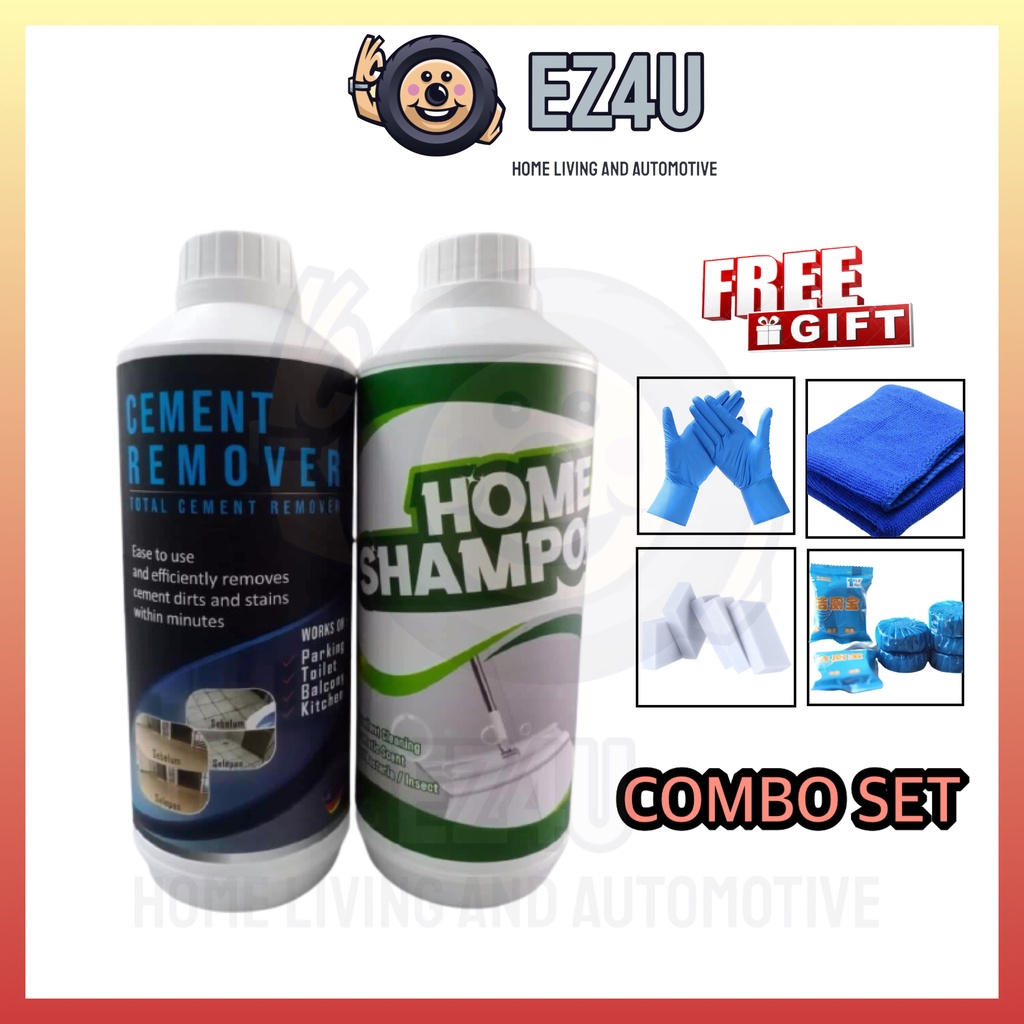 [EZ4U] COMBO SET HOME SHAMPOO & CEMENT REMOVER TILE MOSAIC FLOOR ...