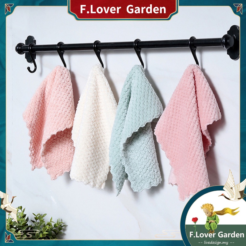 Multifunctional Nordic Coral Velvet Rag Kitchen Cleaning Rag Hanging ...