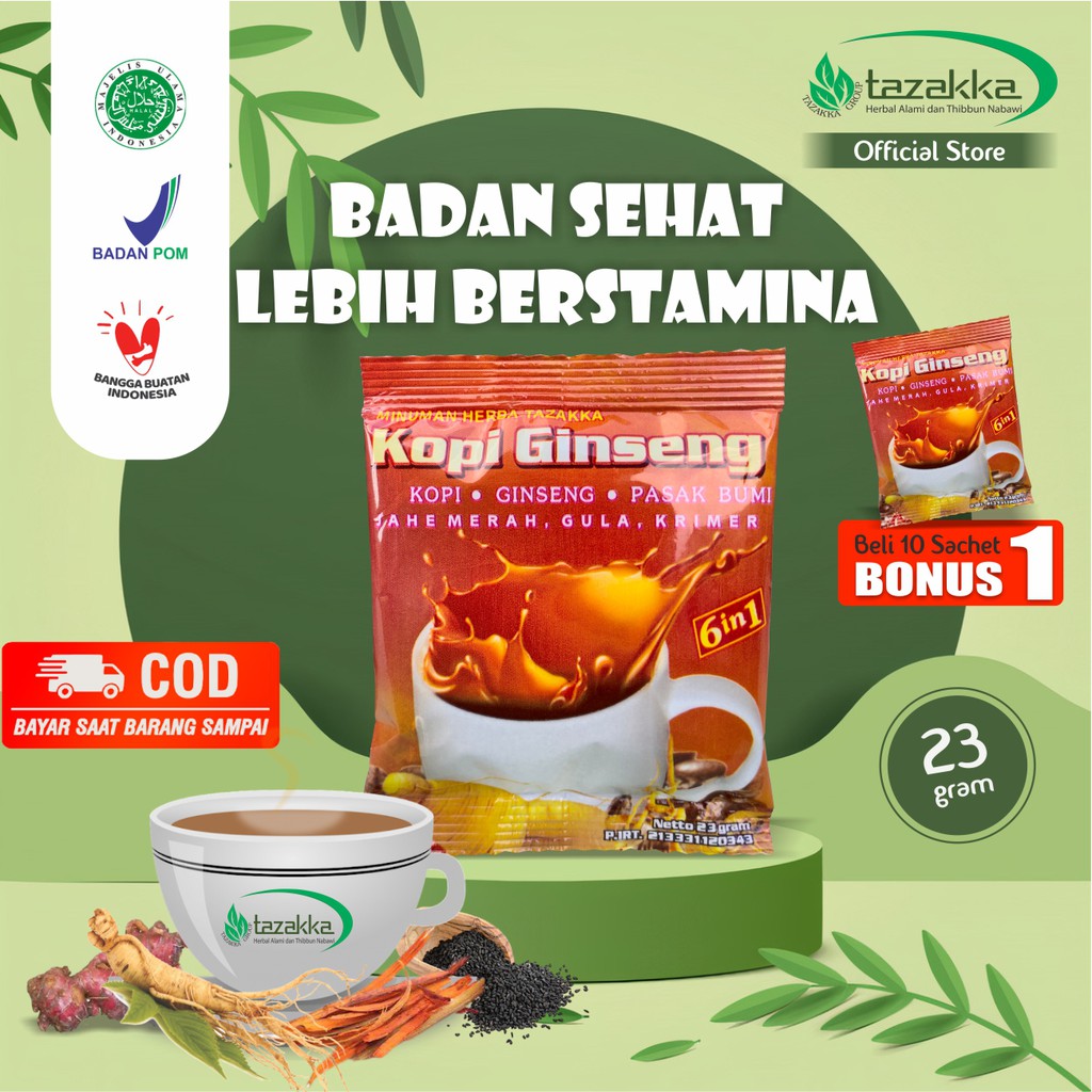 Ginseng Coffee Herbal Supplement Tazakka Sachet Renceng GINSENG Korean ...