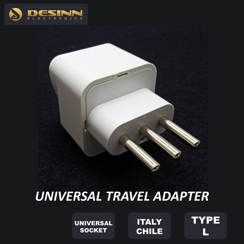 Universal Socket Travel Plug Type L Adapter Input Wall Socket Italy ...