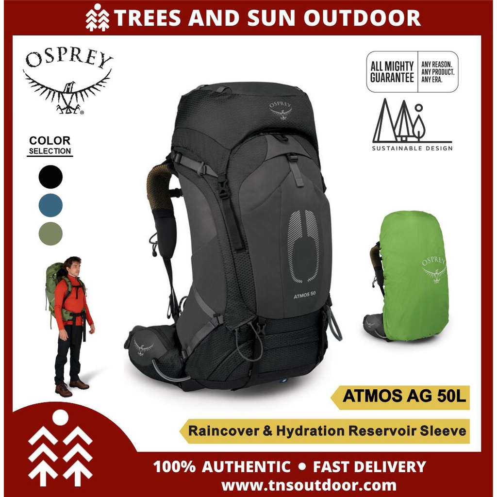 Osprey ATMOS AG 50L Men's Backpacking Hiking Backpack Bag Travel Backpack | Shopee Malaysia