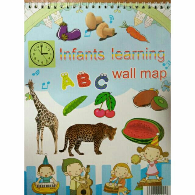 Kids Infants Early Learning ABC English and 123 Maths Flip Chart Wall ...