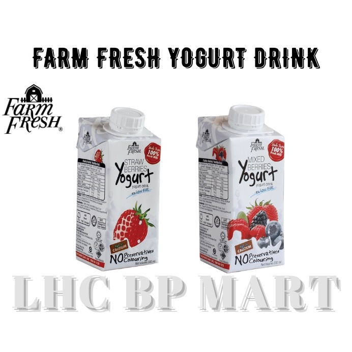 [LHC] FARM FRESH UHT Yogurt Drink / Air Yogurt / Strawberry & Mixed ...