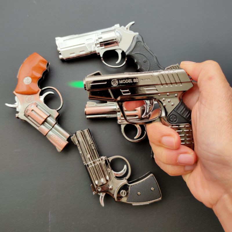Lighter Laser & Torch Light Pistol Gun 2 in 1 Pemetik Api Mancis Laser ...