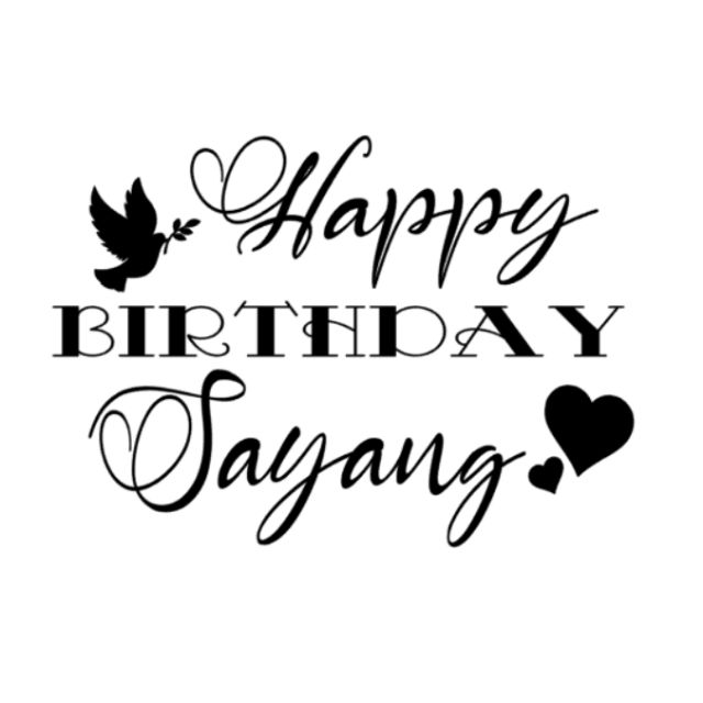 Happy Birthday Sayang Sticker Happy Birthday My Dear Ready Stock Shopee Malaysia