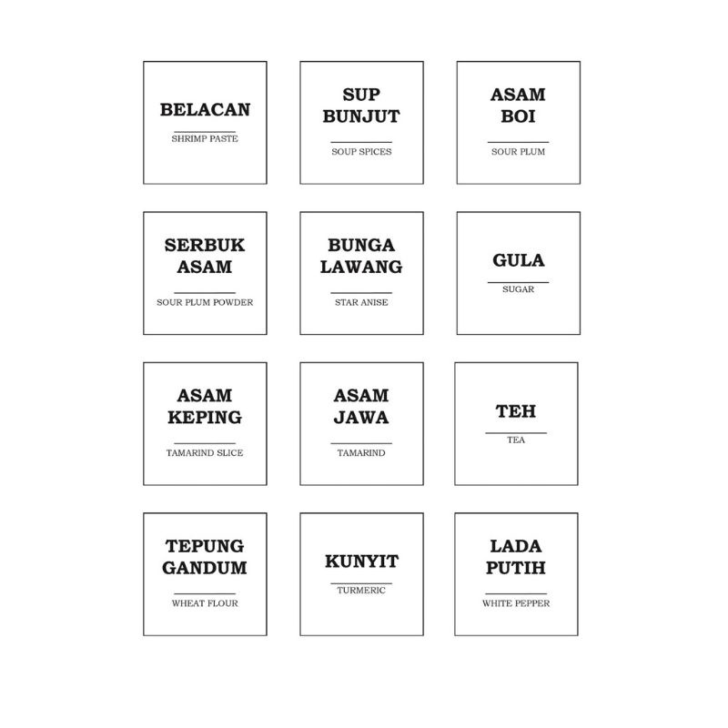 ( CUSTOM) KITCHEN/PANTRY LABEL STICKER WATERPROOF | Shopee Malaysia