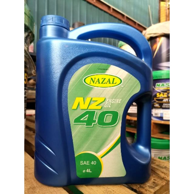 Ready Stock Nazal NZ Engine oil SAE 40 4Litre 4L Minyak Enjin | Shopee ...