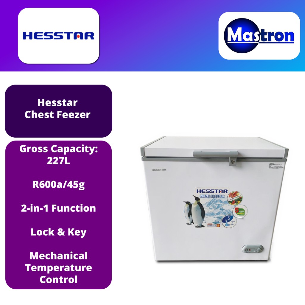 [DISPLAY UNIY] Hesstar Chest Freezer 227L HCF-PD20L | Shopee Malaysia