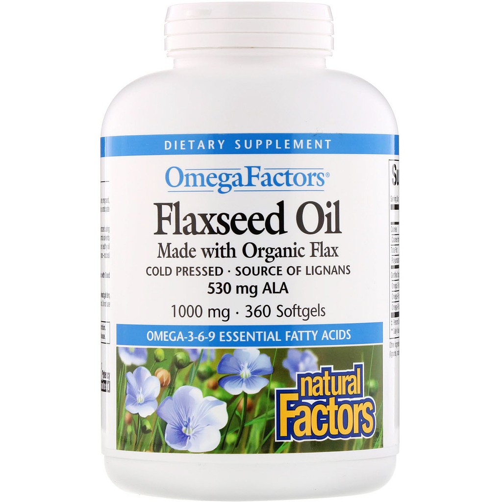 Omega Factors, Flaxseed Oil, 1000 mg, 360 Softgels | Shopee Malaysia