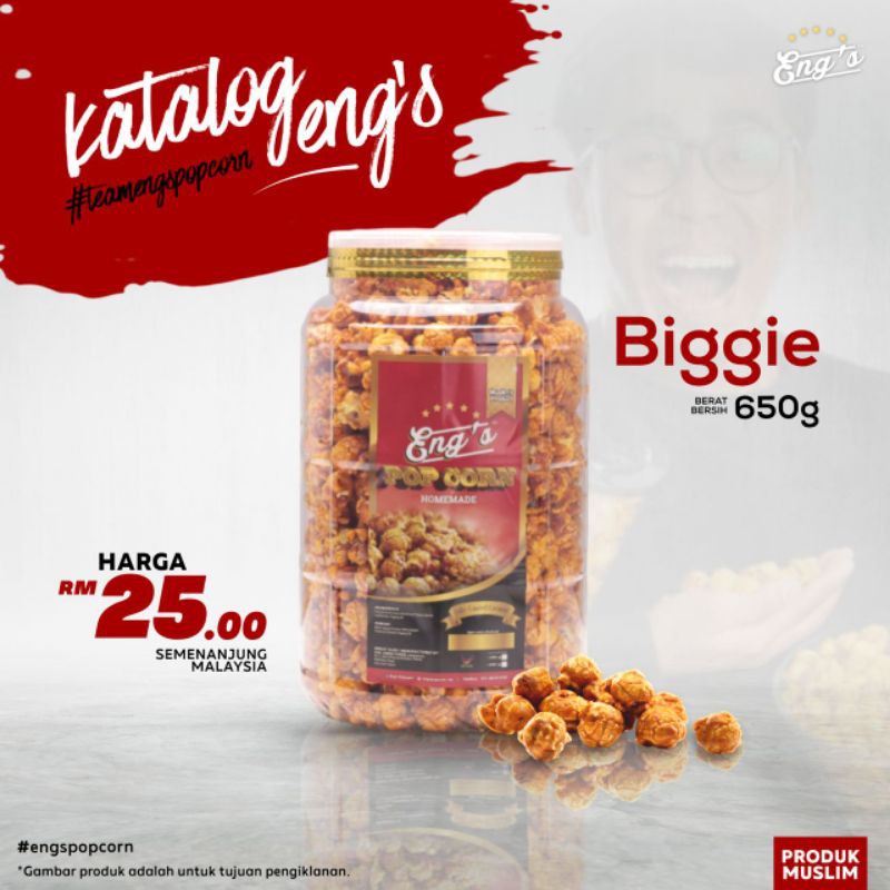 (READY STOCK) ENG'S POPCORN FULLY COATED CARAMEL SEDAP VIRAL FRESH ...